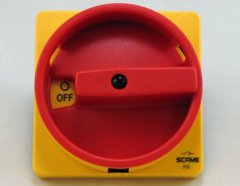 Scame 590.YM68B1: Rotary Yellow/Red Handle Compatible with 590.YA323B ...